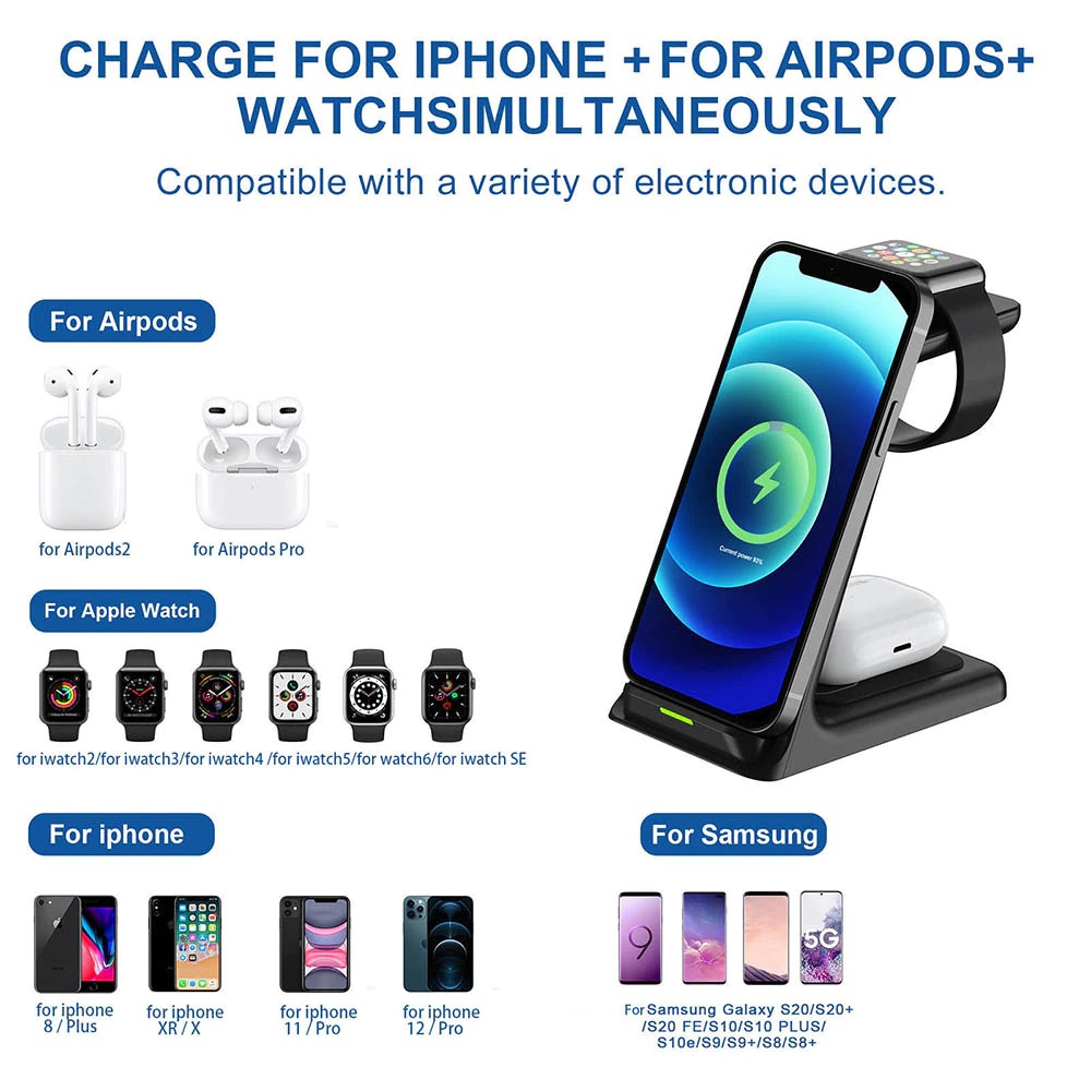 3 in 1 Wireless Charger Station – Dropshipping Winning Products
