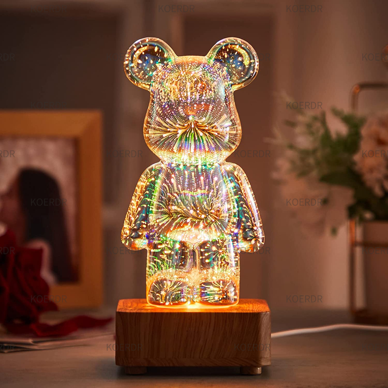 3D Bear Firework Glass Lamp – Dropshipping Winning Products