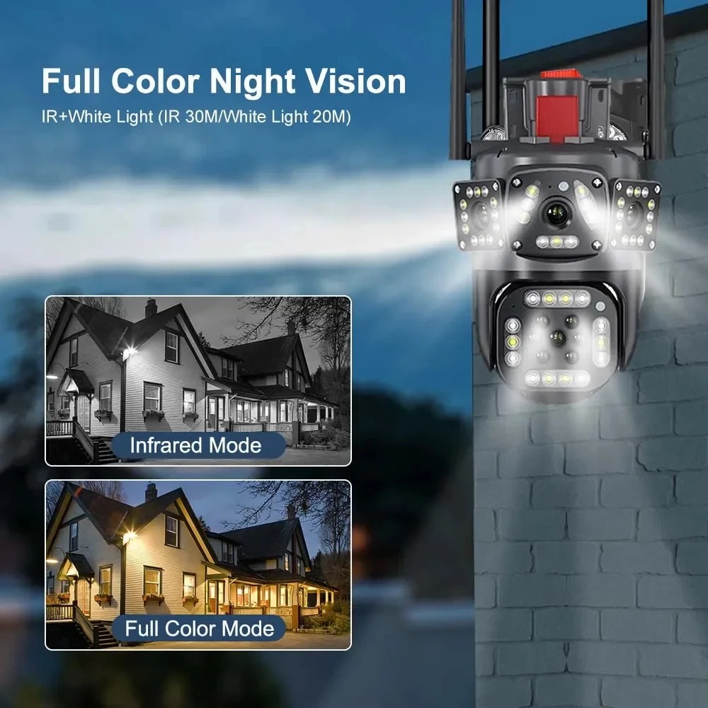 Outdoor Waterproof Wireless WiFi HD Triple Security Camera ...
