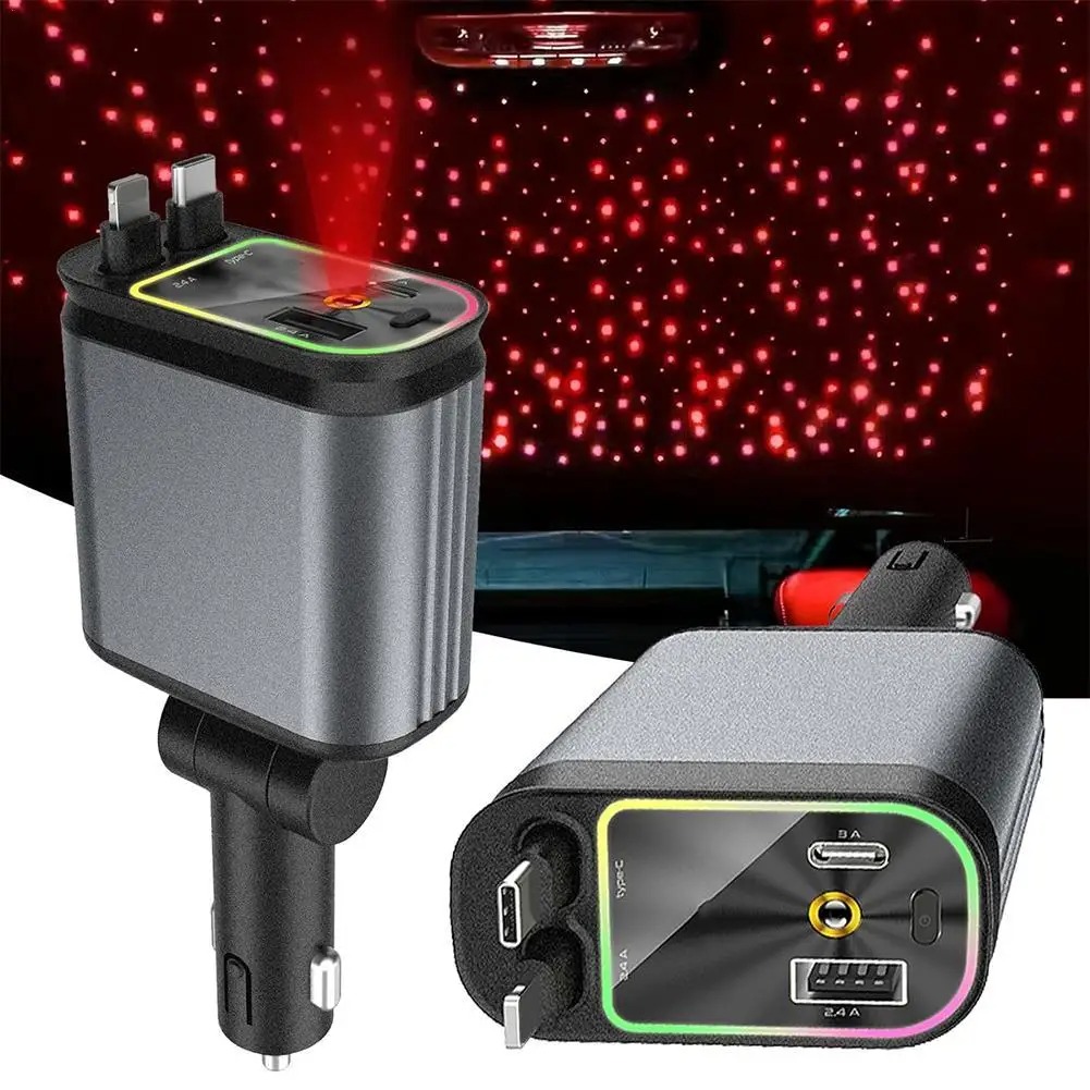 4 In 1 Retractable Car Charger Starlight – Dropshipping Winning Products